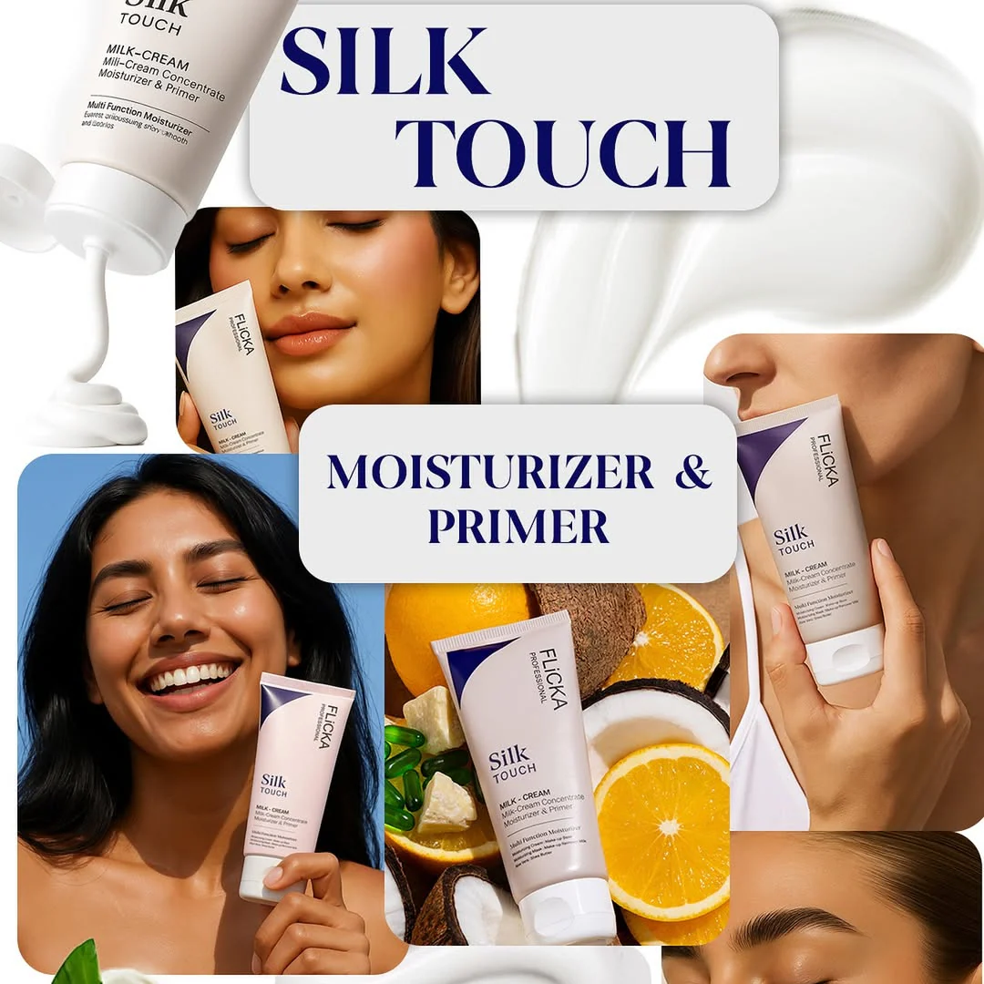 Flicka Silk Touch - 3 in 1 Moisturizer, Primer & Sunscreen for Face ...